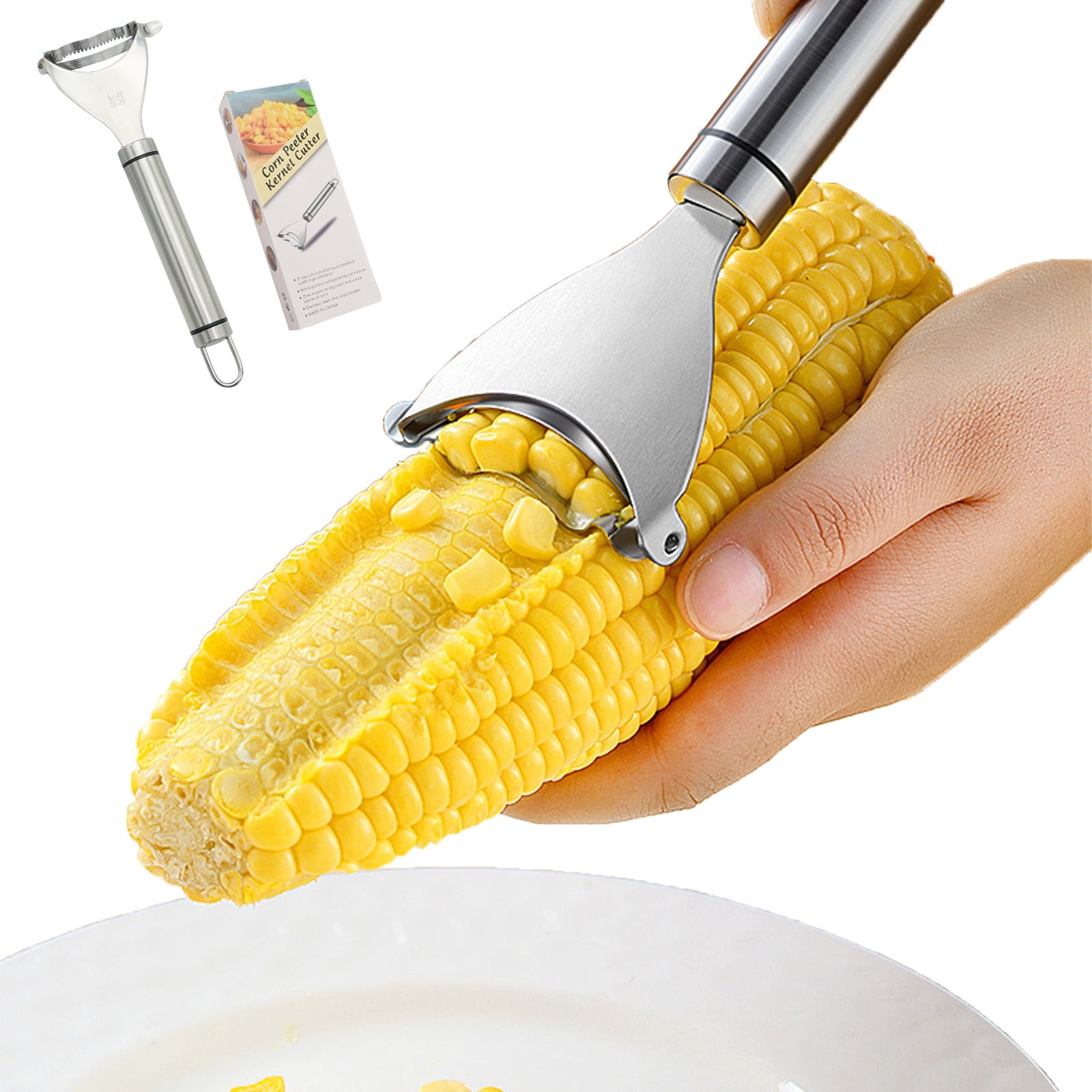 Fufafayo Clearance Corn Peeler, Stainless Steel Corn Peeler, Corn Shape ...