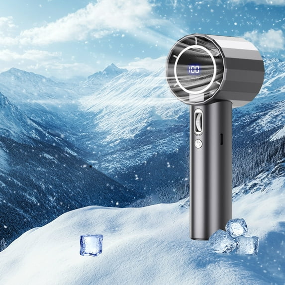 Fufafayo Portable Handheld Fan, Handheld Cooling Fan, Digital Display ...