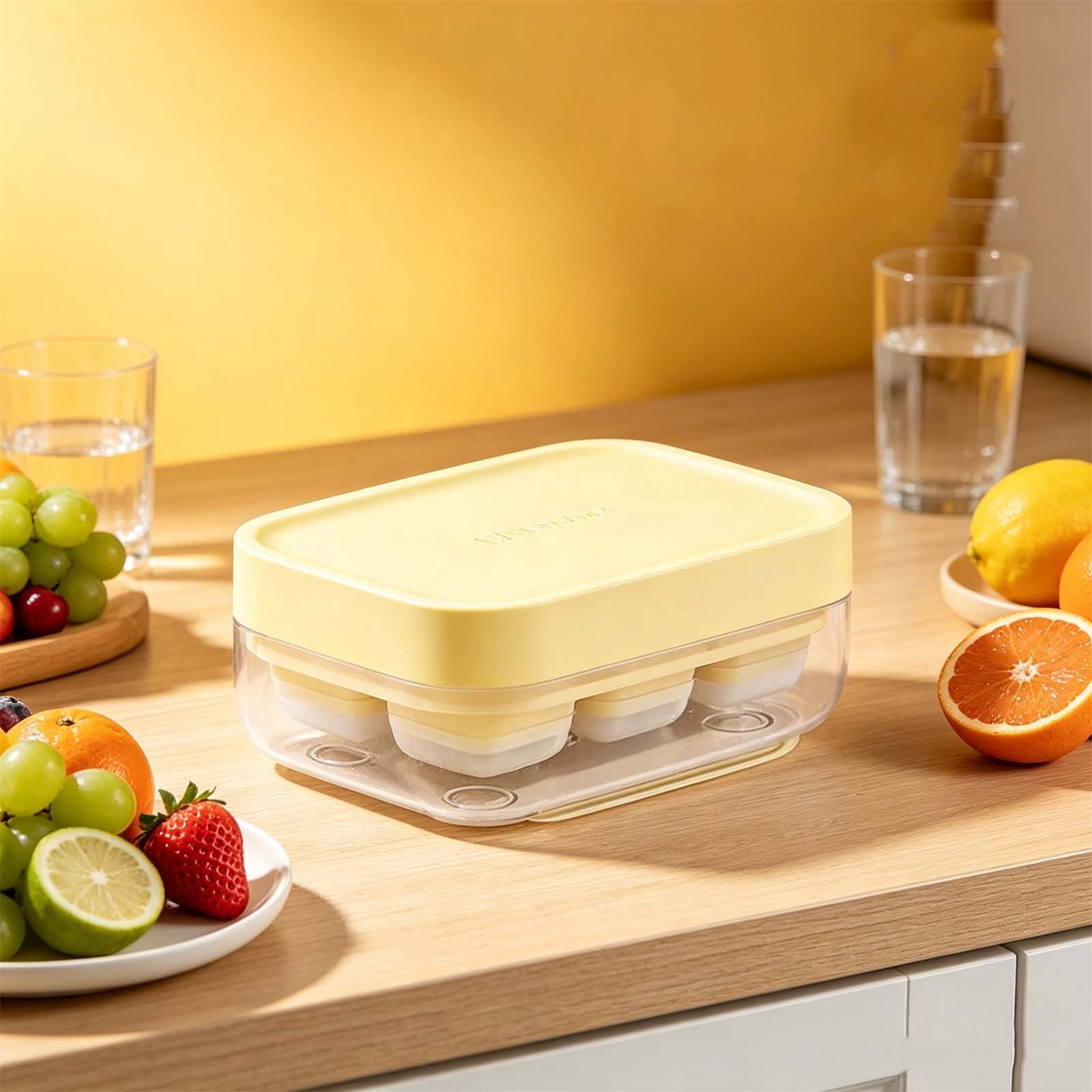 Fufafayo Press The Ice Mini Ice Maker Tray, Homemade Ice Box ...