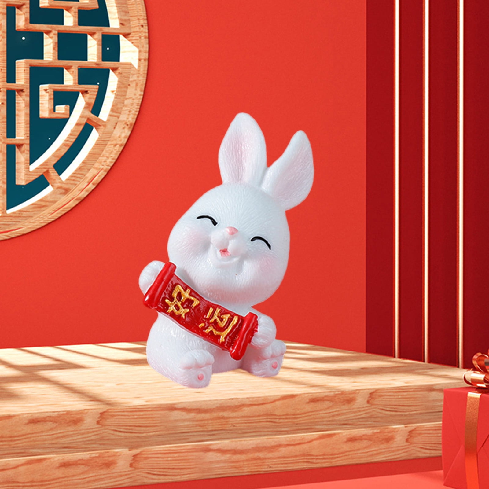 Fufafayo Rabbit Garden Ornaments, Rabbit Figurine, Small Resin Bunny ...