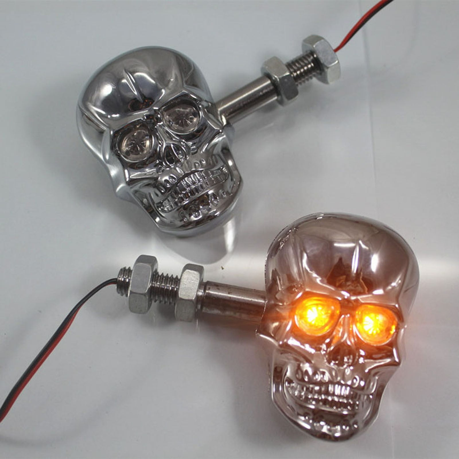 Fufafayo Skull Turn Signal, Modified Skull Head LED Turn Signal Light ...