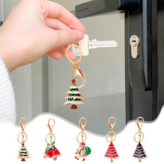 Fufafayo under $5 Christmas Tree Keychain Purse Bag Charm Pendant ...