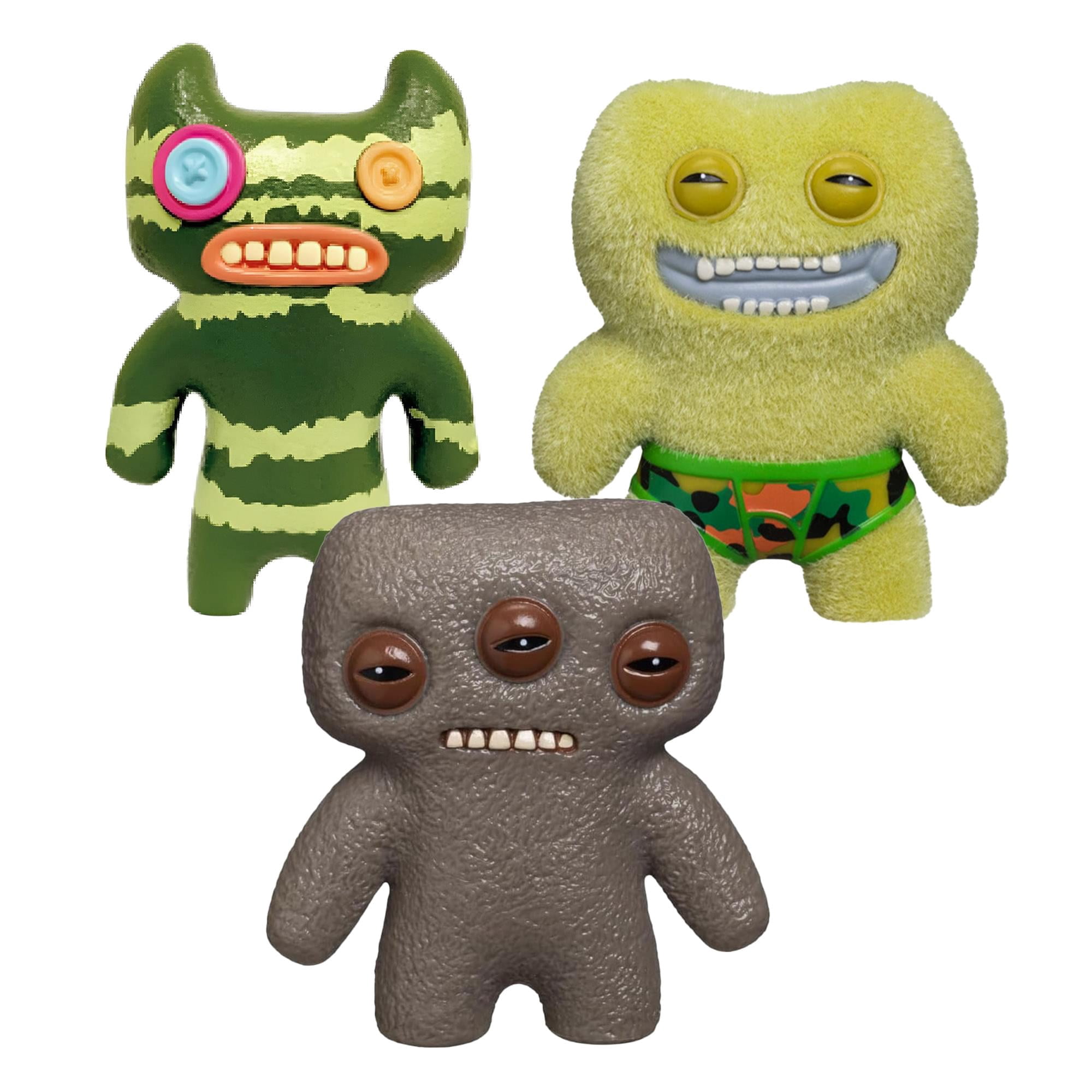 Fuggler 2.5 Inch Figure 3-Pack | Striped Green, Gray, Green - Walmart ...