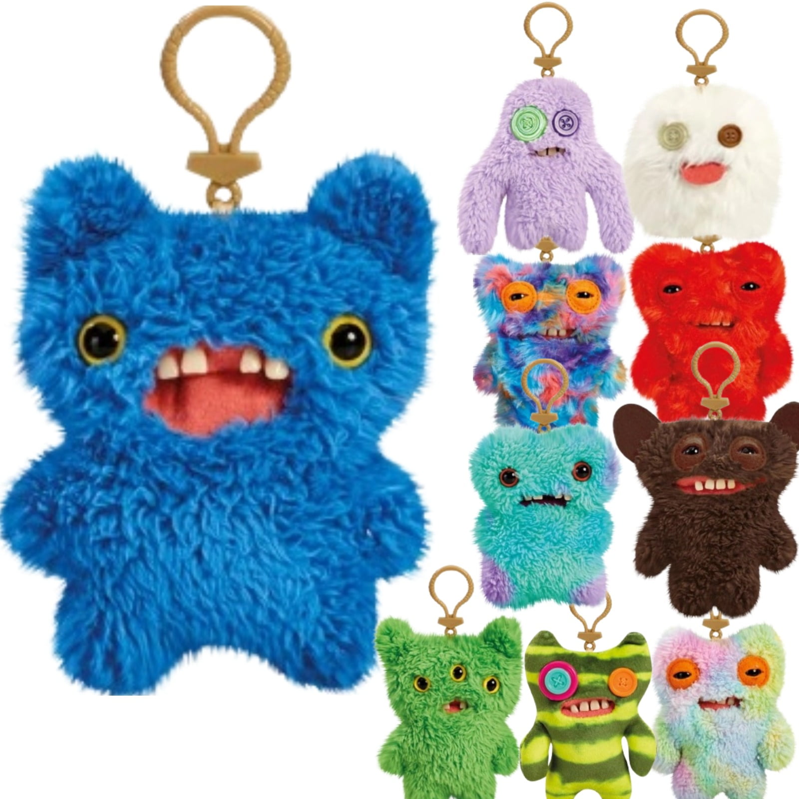 Fuggler Cartoon Ugly Monster Keychain, Popular Fuggler 3.9” Plush ...