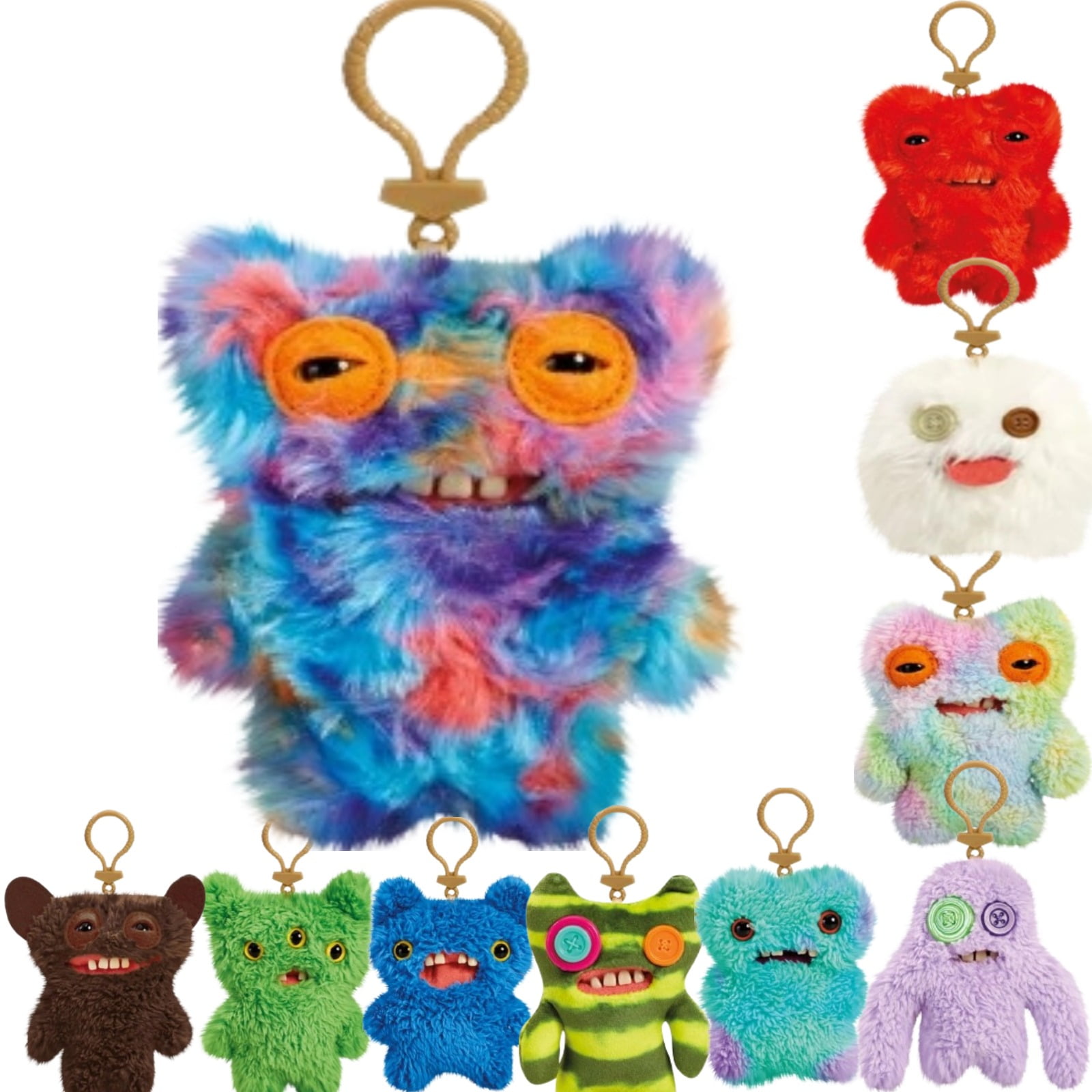 Fuggler Cartoon Ugly Monster Keychain, Popular Fuggler 3.9” Plush ...