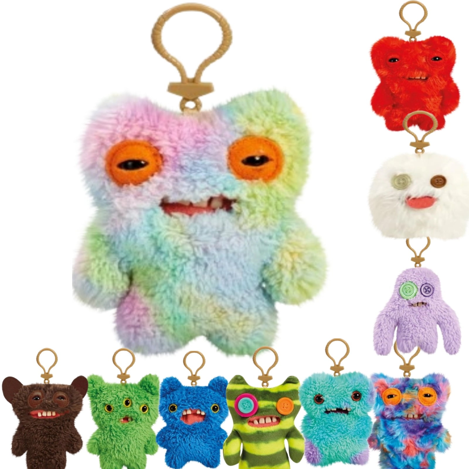 Fuggler Cartoon Ugly Monster Keychain, Popular Fuggler 3.9” Plush ...