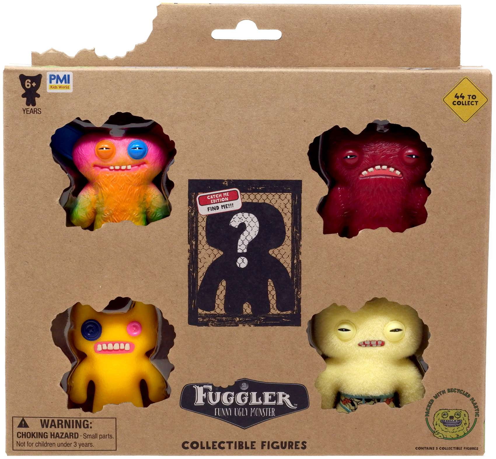 Fuggler collectible figures 5 pack Deluxe box - include 1 hidden ...