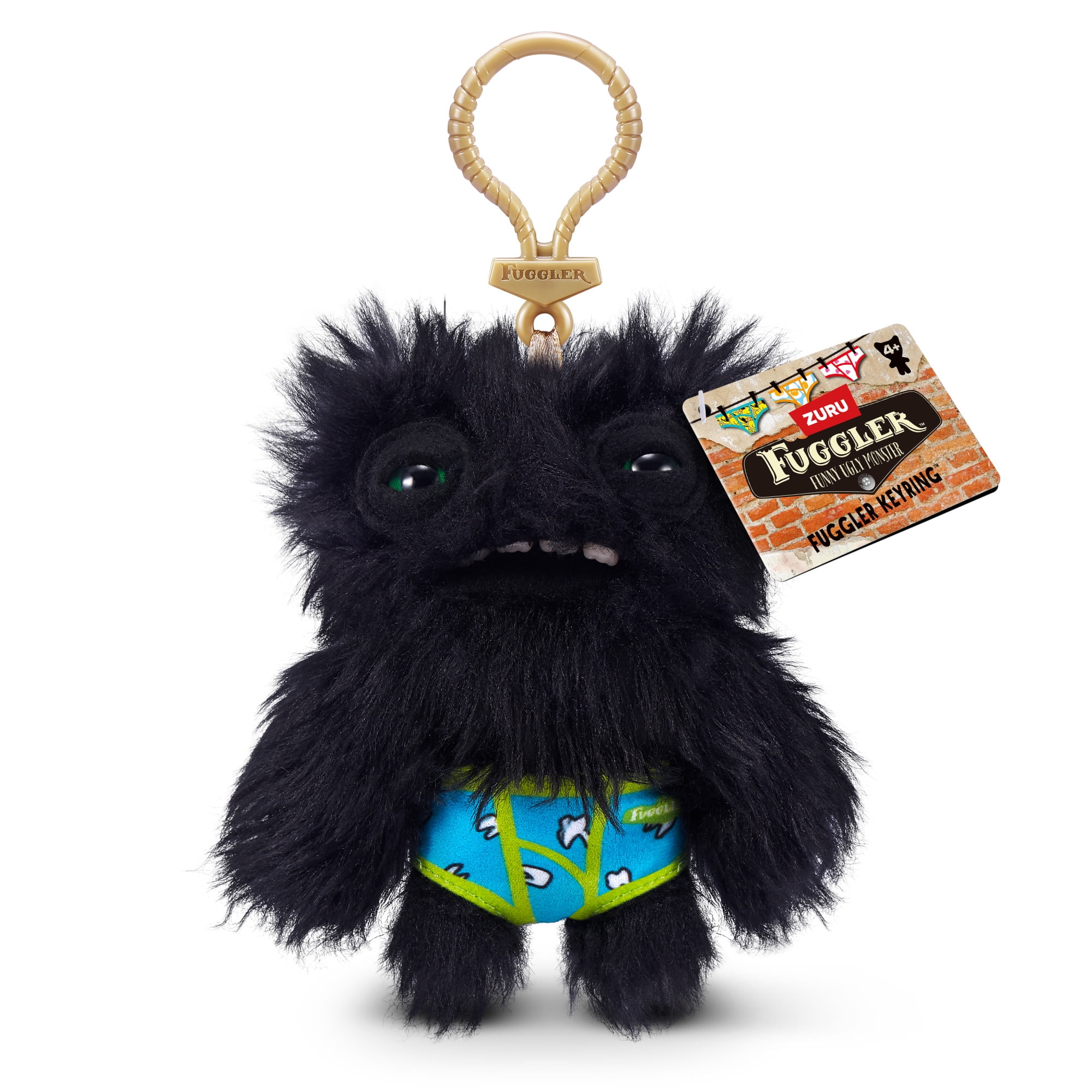 Fuggler Key Rings 5 inch (Wide Eyed Weirdo), Funny Ugly Monster Soft ...