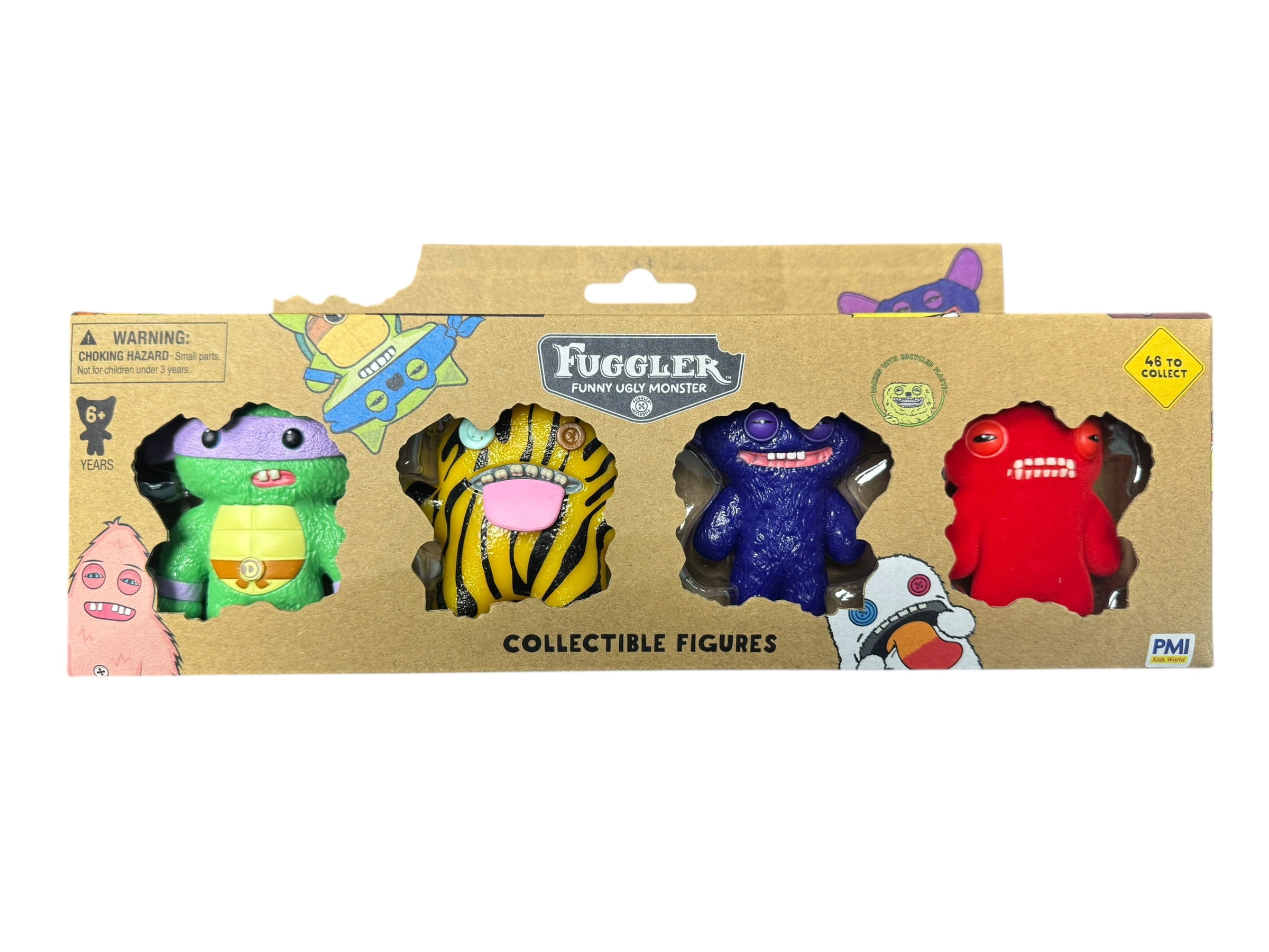 Fuggler Series 2 Collectible Figures 4-Pack, 2.5" Figures, Donatello ...