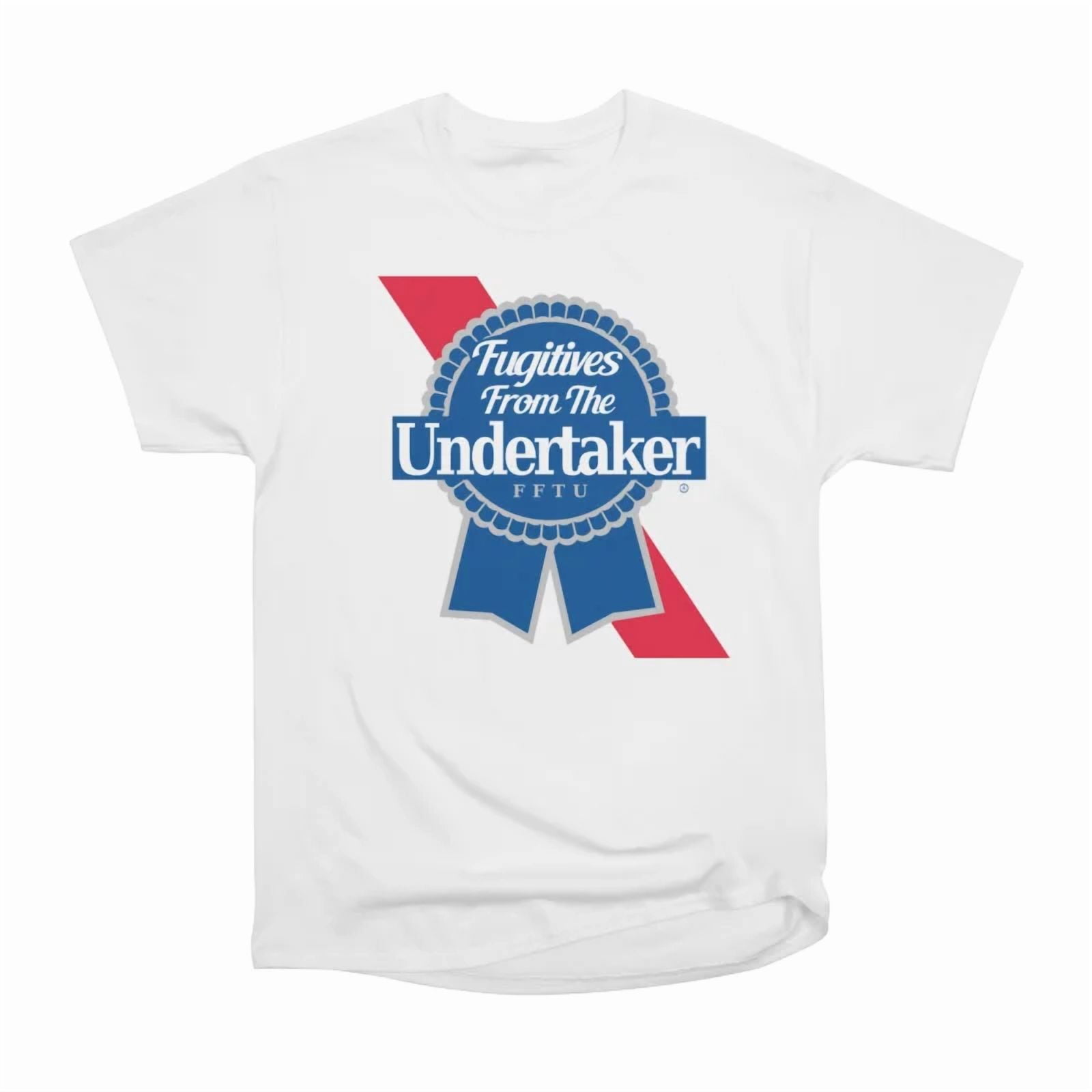 Fugitives From the Undertaker Blue Ribbon Basic T-Shirt Tee Gift For ...