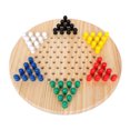 Fugocen Wooden Chinese Checkers Board Game 11.3 inch Portable Travel ...