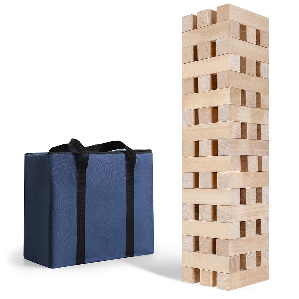 Giant Jumbling Tower Party Game with 51 Wood Blocks, for Families and ...
