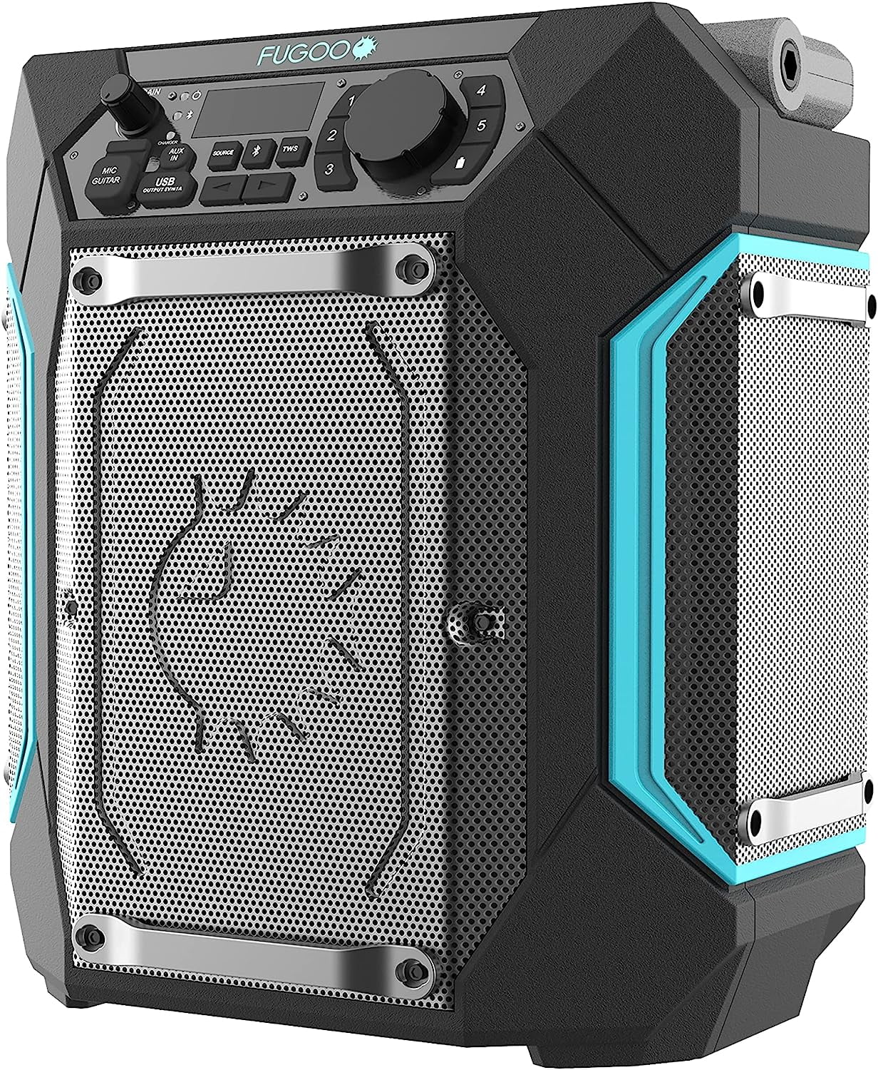 Fugoo Traveler 100W Powered Bluetooth Speaker, 7-Inch Sub, 48Hr ...