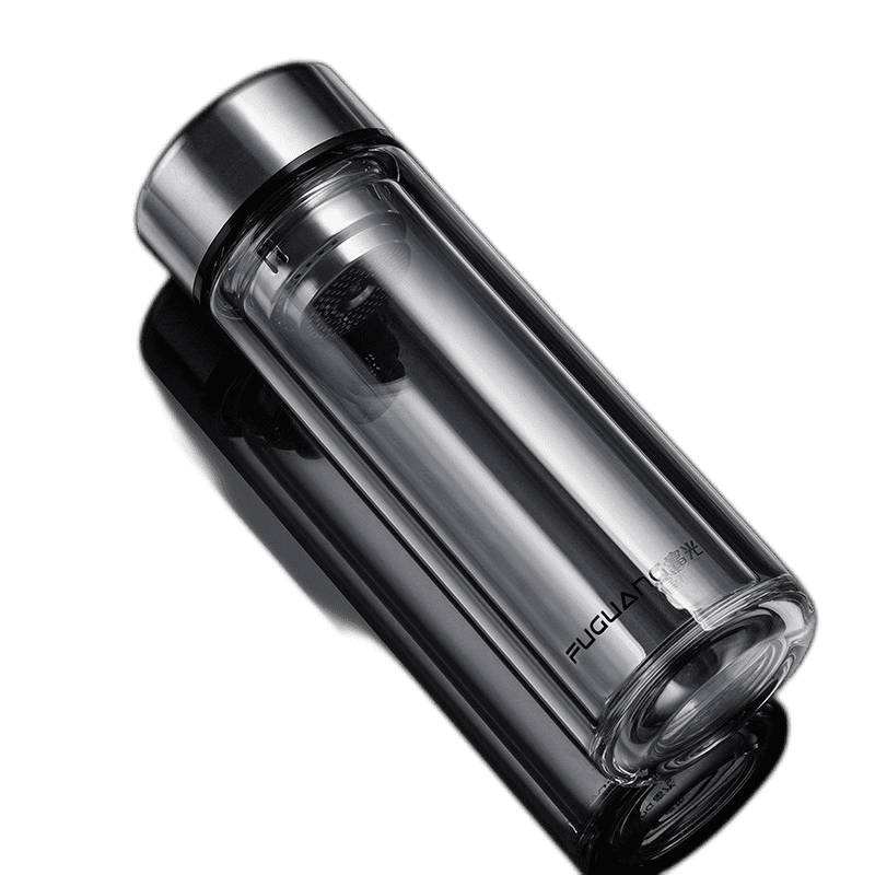 Fuguang Double-Layer Glass Cup Office Home Tea Car Cup Insulated Tea ...
