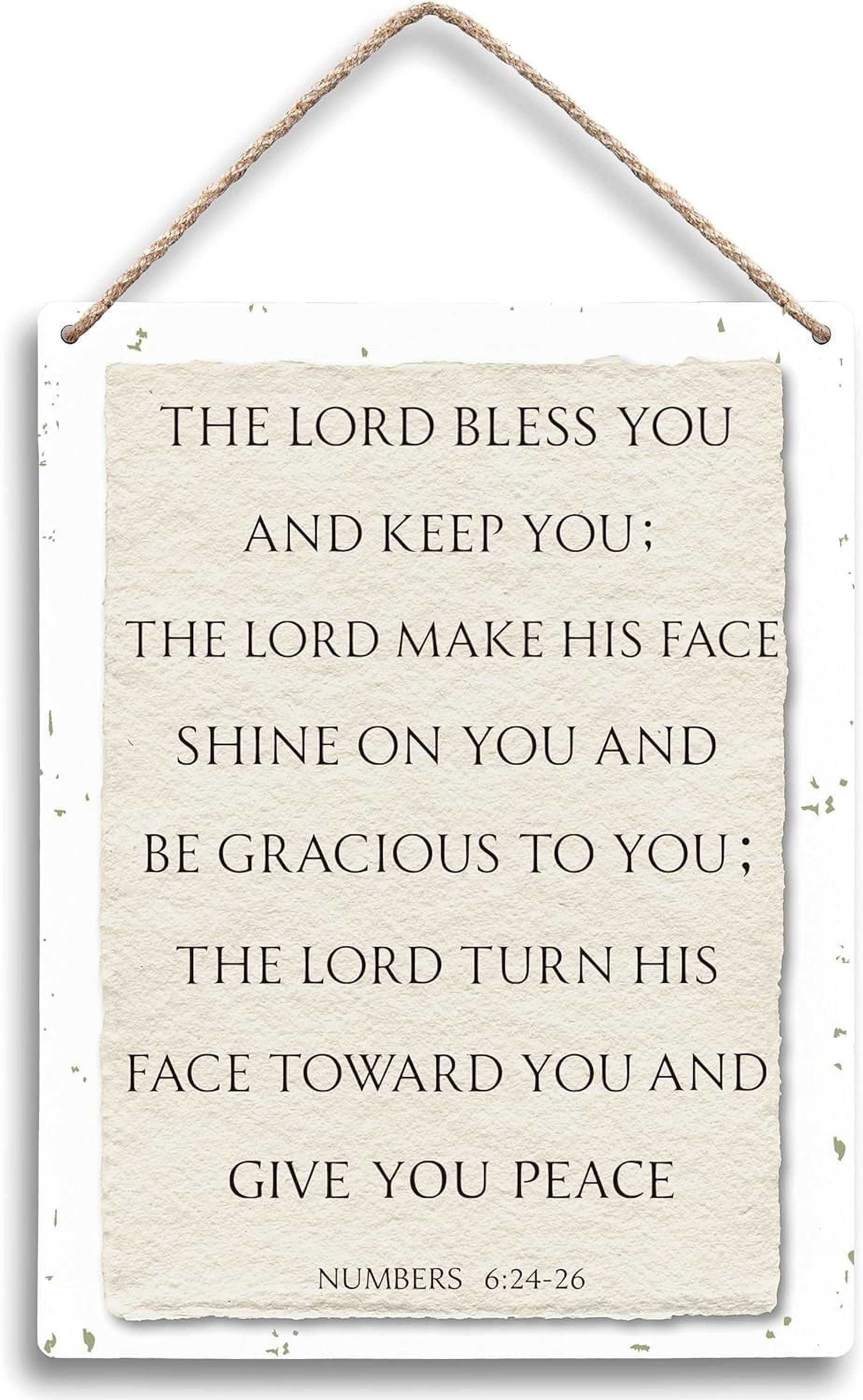 Fugwn The Lord Bless You And Keep You Christian Hanging Wooden Signs ...