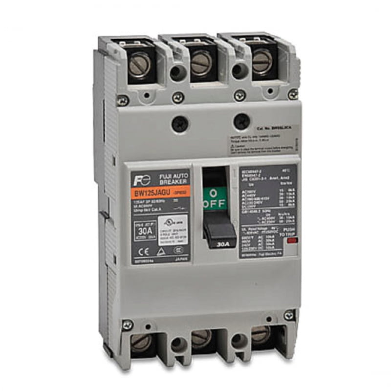 Fuji Electric Thermal Magnetic 3 Pole 30A Circuit Breaker BW125JAGU ...