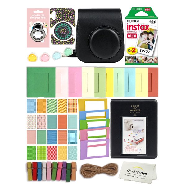 Fuji Film Instax Mini 11 Deluxe 8 in 1 Accessory Bundle Kit. Charcoal ...