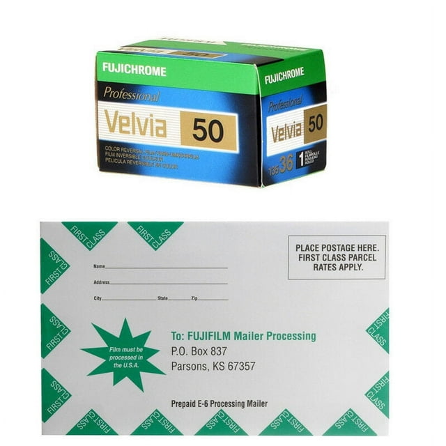 Fuji Fujichrome RVP Velvia 50 36 35mm Color Slide Film + Fujifilm ... Fuji Fujichrome RVP Velvia 50 36 35mm Color Slide Film + Fujifilm ...