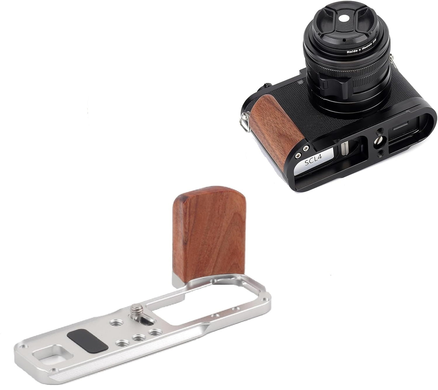 Fuji GFX100RF L Bracket Holder - Solid Wood Metal Grip with Built-in ...