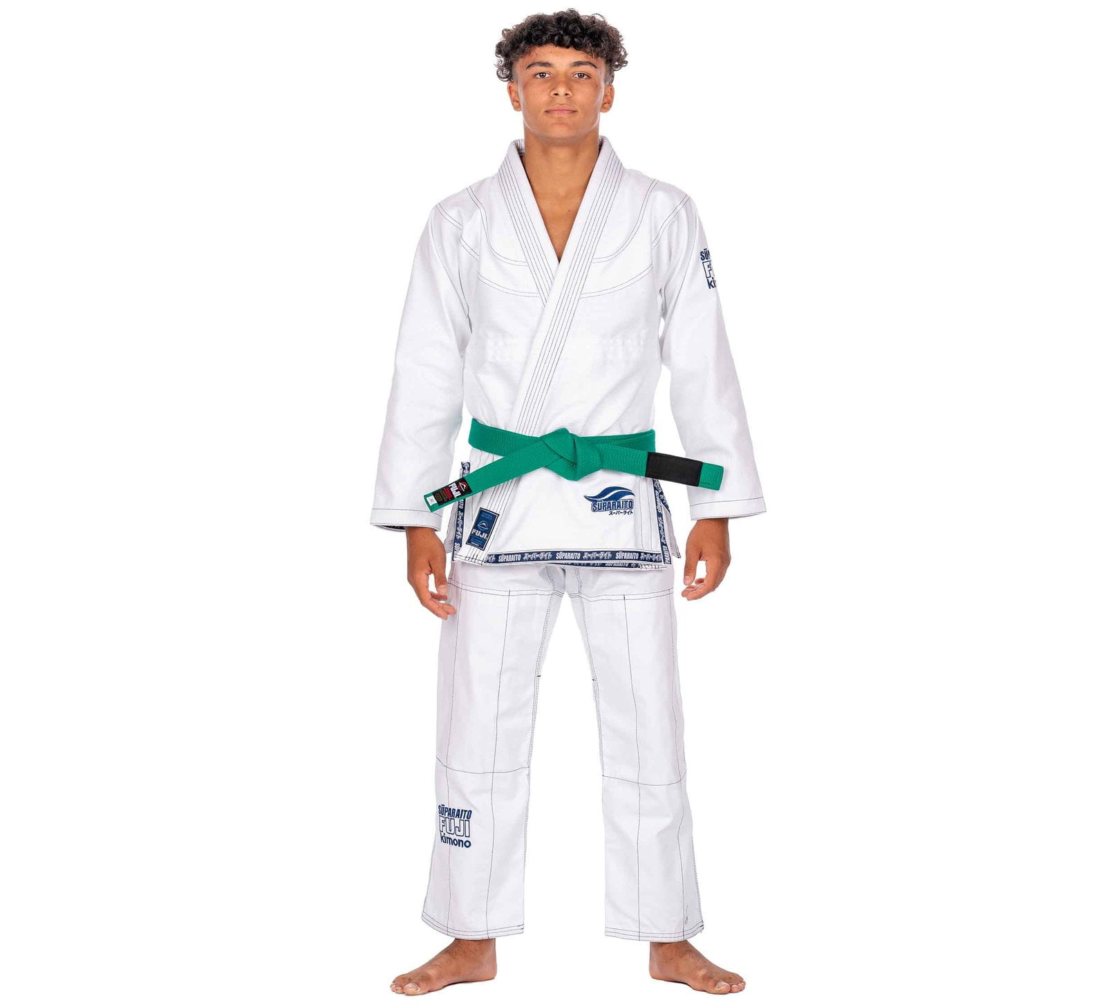Fuji Kids Suparaito Brazilian Jiu Jitsu BJJ Gi - White (C3) - Walmart.com