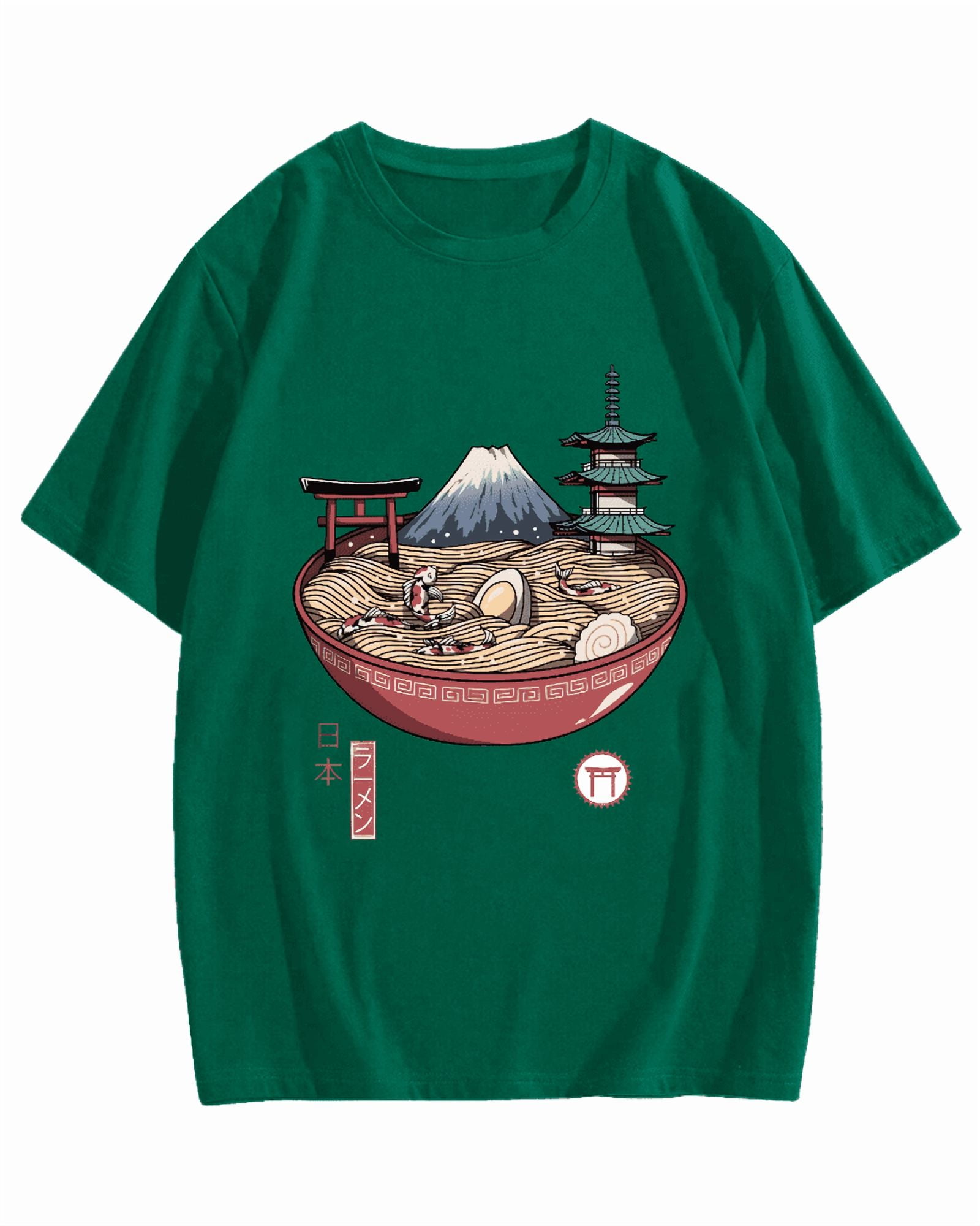 Fuji Mountain Ramen Cotton casual T-shirt - Walmart.com