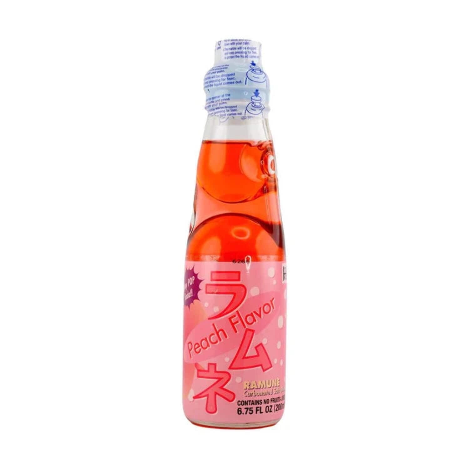 Fuji Soda (Ramune) Peach 200ml (Japan) Soft Drink Soda - Walmart.com