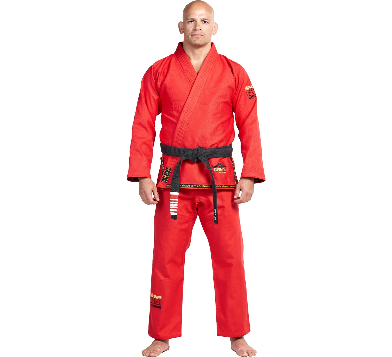 Fuji Suparaito Superlite Brazilian Jiu Jitsu Gi - Red/Gold (A2 ...