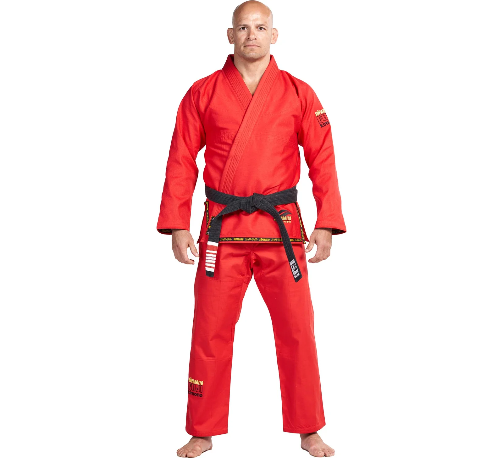 Fuji Suparaito Superlite Brazilian Jiu Jitsu Gi - Red/Gold (A5 ...