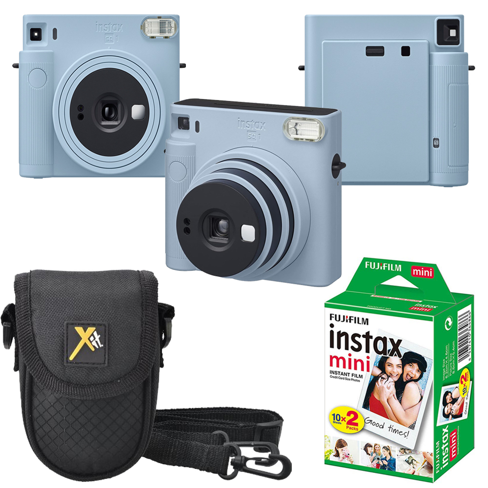 FujiFilm INSTAX SQUARE SQ1 Instant Film Camera (Glacier Blue) + Camera ...