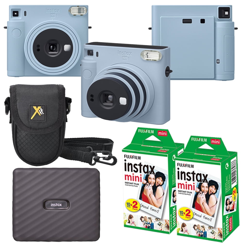 FujiFilm INSTAX SQUARE SQ1 Instant Film Camera (Glacier Blue) + Camera ...