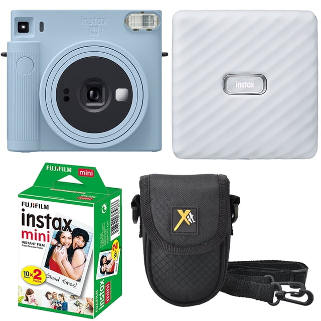 FujiFilm INSTAX SQUARE SQ1 Instant Film Camera (Glacier Blue) + Camera ...