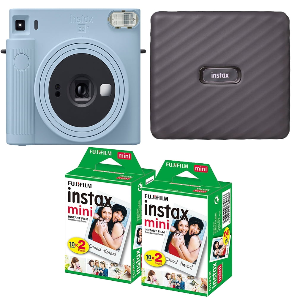 FujiFilm INSTAX SQUARE SQ1 Instant Film Camera (Glacier Blue) + Mini ...