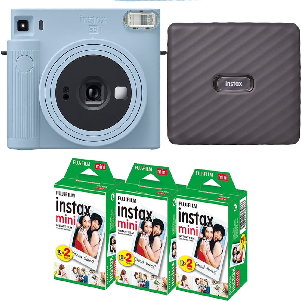 FujiFilm INSTAX SQUARE SQ1 Instant Film Camera (Glacier Blue) + Mini ...