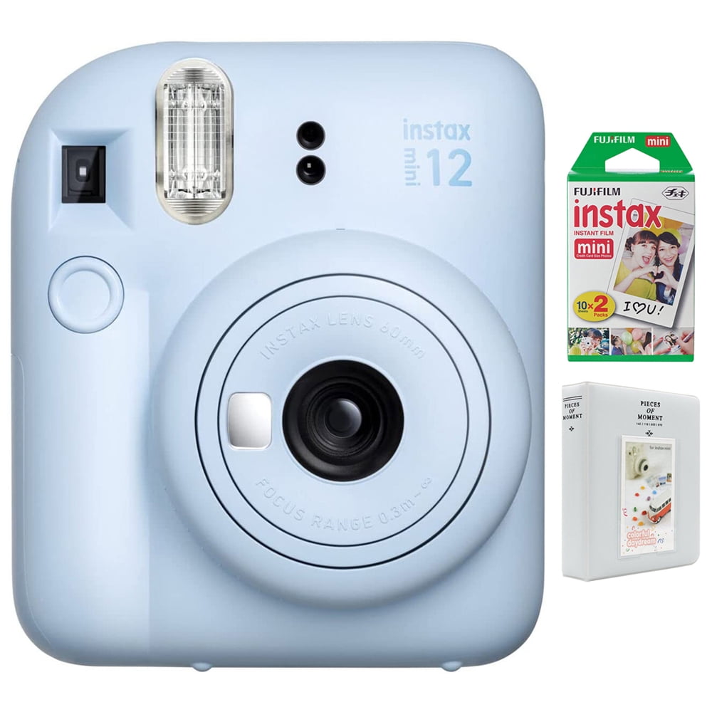 "Fujifilm Instax Mini 12 Camera, Pastel Blue Bundle with Twin Pack Film ...