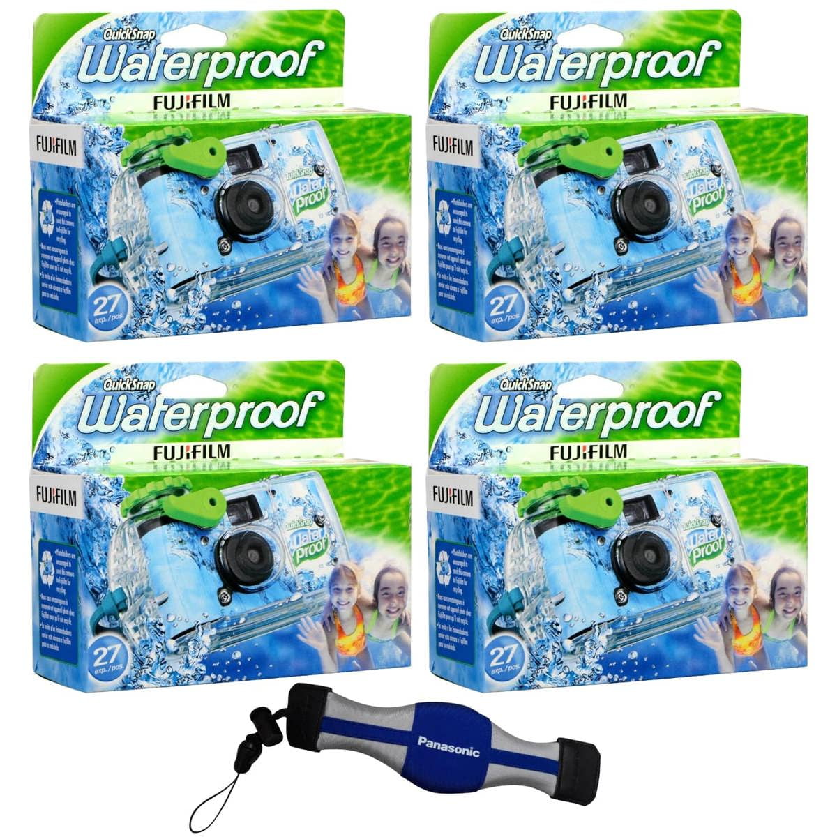 Fujifilm 4-PACK QuickSnap 800 Waterproof 35mm One-Time-Use Disposable ...