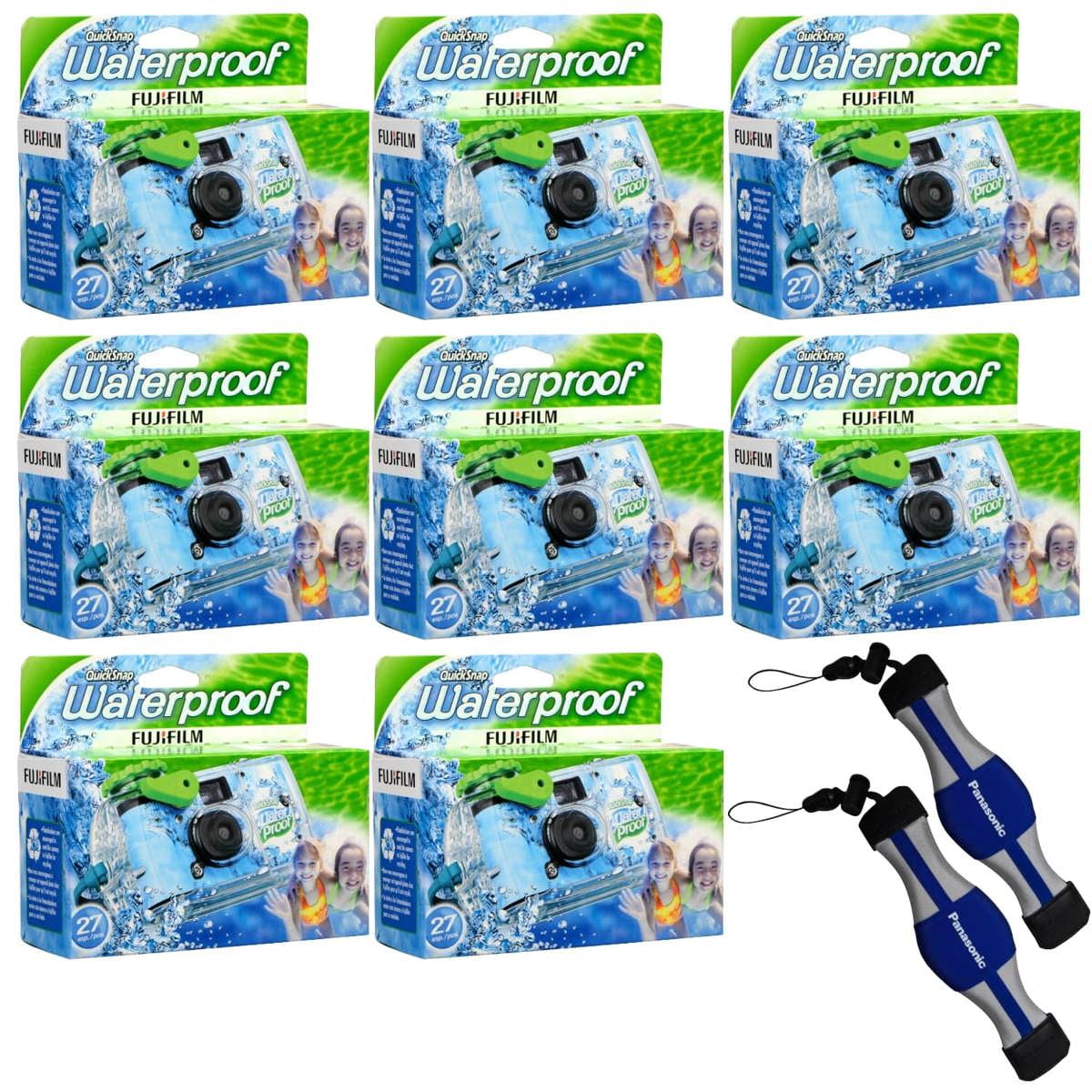 Fujifilm 8-PACK QuickSnap 800 Waterproof 35mm One-Time-Use Disposable Camera, 27 Exposures with ...