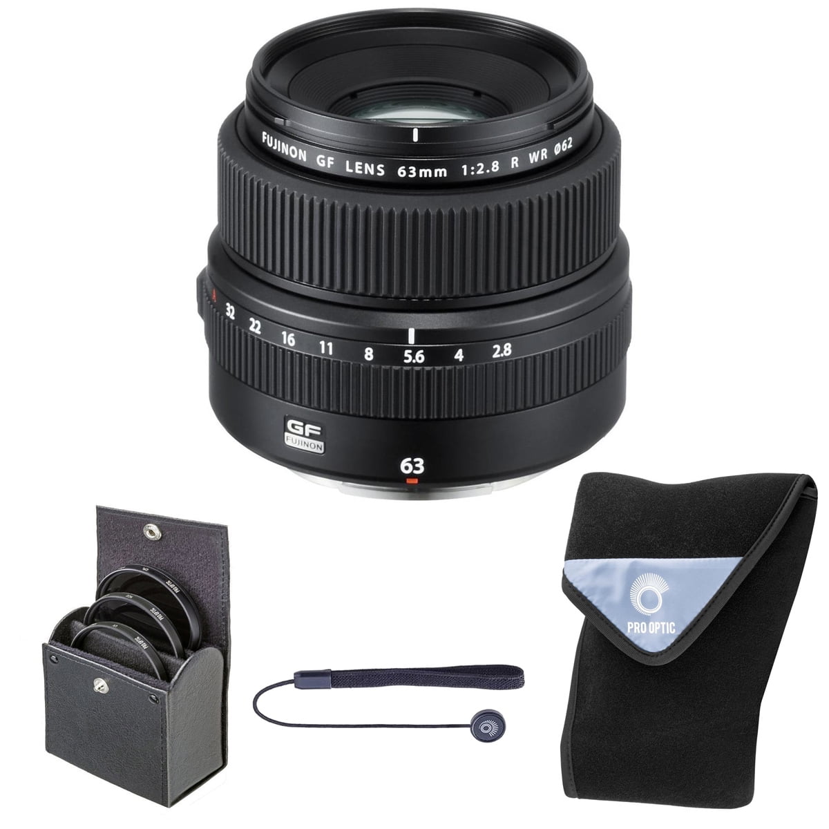 Fujifilm GF 63mm f/2.8 R WR Lens, Bundle with 62mm Digital Essentials ...