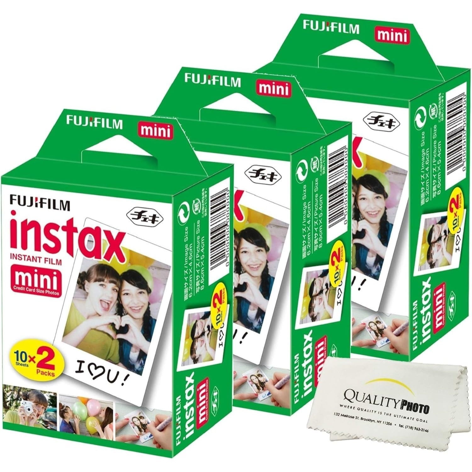 Fujifilm INSTAX Mini Instant Film (White) for All Fujifilm Mini 9,11,12 ...