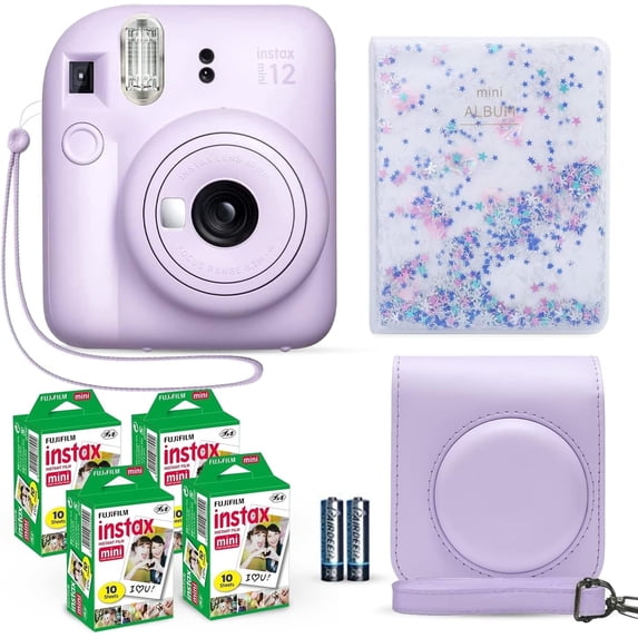 Fujifilm Instax Mini 12 Instant Camera, Lilac Purple, with 40 Film ...