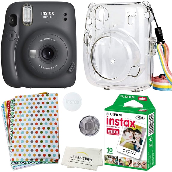 Fujifilm Instax Mini 11 Instant Camera Set with Clear Case, Films, and ...