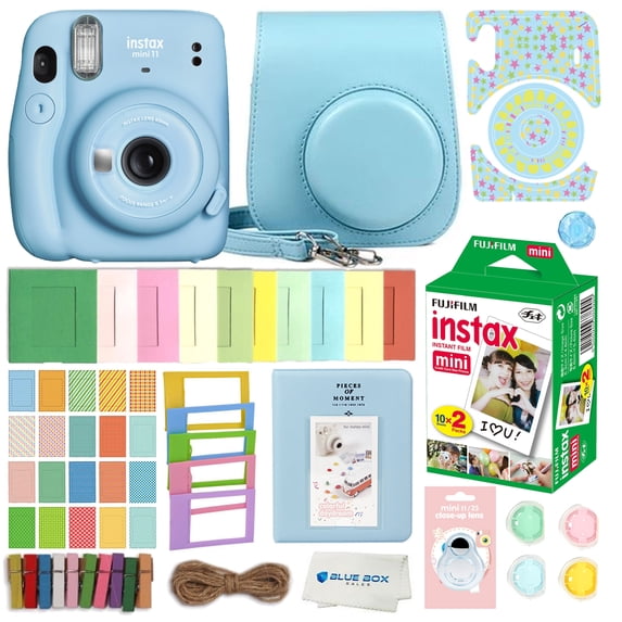 Fujifilm Instax Mini 11 Instant Camera (Sky Blue) Bundle with Case, 20 ...