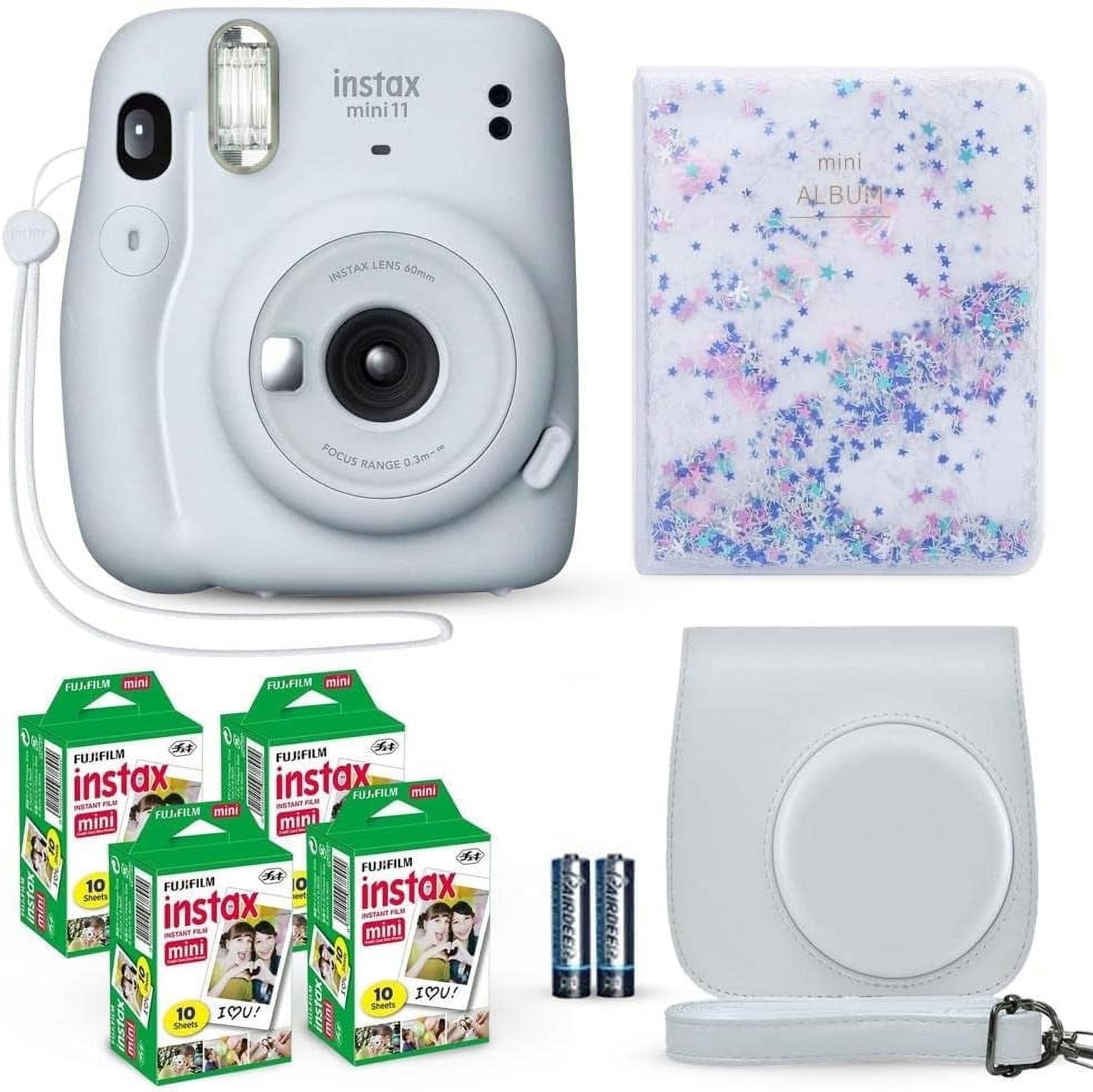 Fujifilm Instax Mini 11 Instant Camera Bundle, Icy White, with 40 Film ...