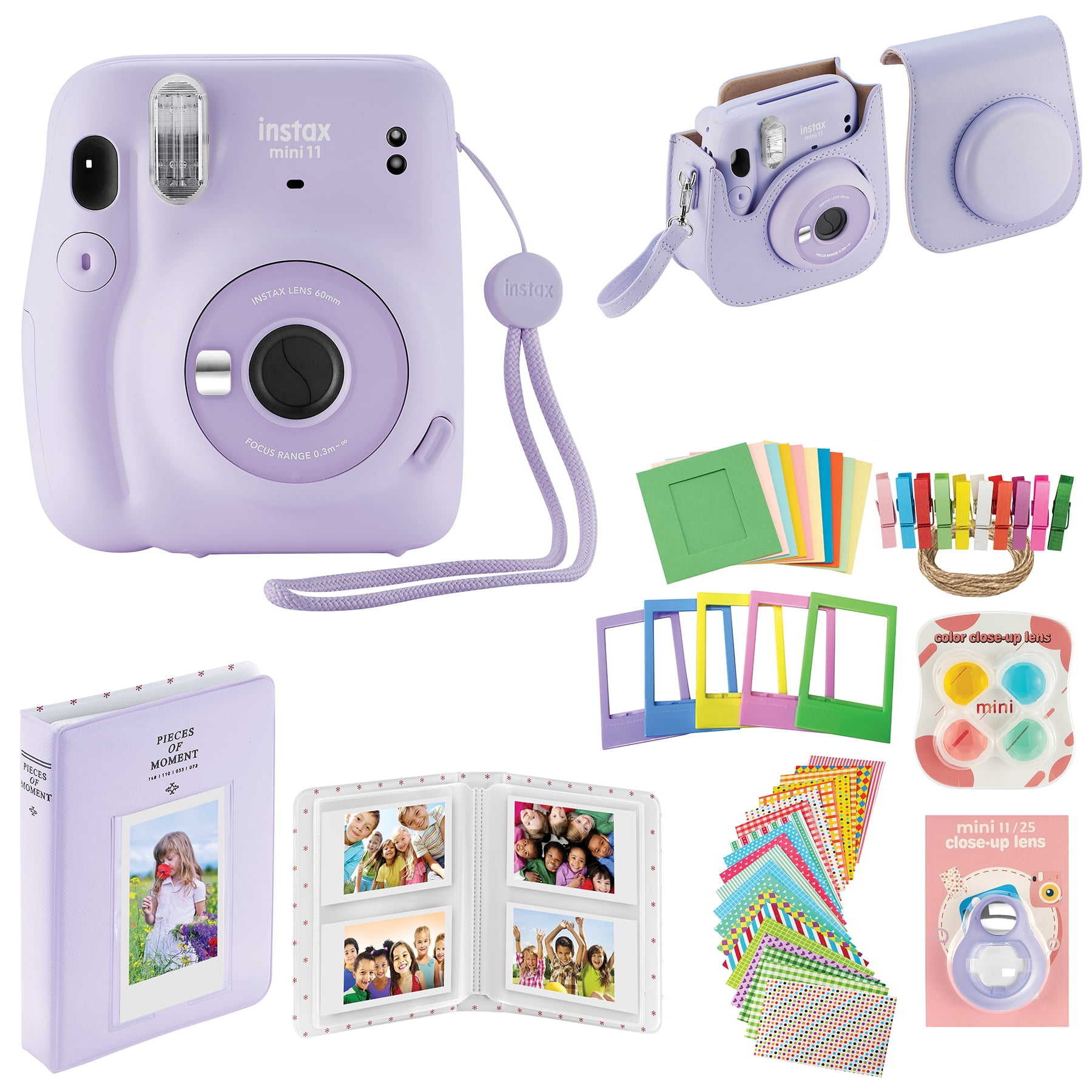 Fujifilm Instax Mini 11 Camera (Lilac Purple) | Film | Frames | Case ...