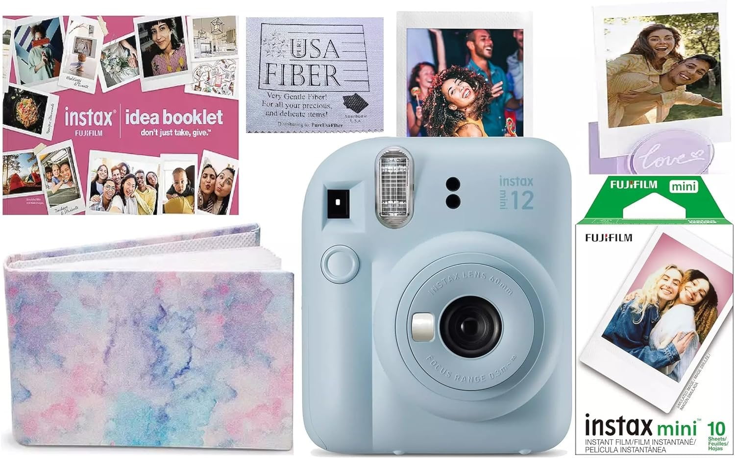 Fujifilm Instax Mini 12 Blue Holiday Bundle 2023 - Includes Camera ...