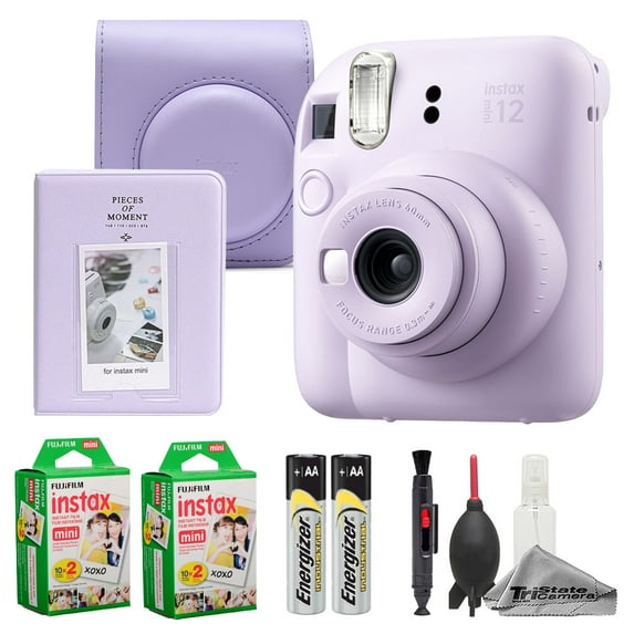 Fujifilm Instax Mini 12 Camera (Lilac Purple) + Case + Instax Mini ...