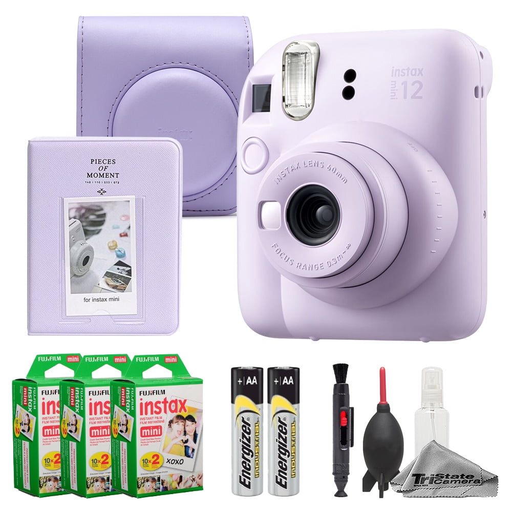 Fujifilm Instax Mini 12 Camera (Lilac Purple) + Case + Instax Mini ...