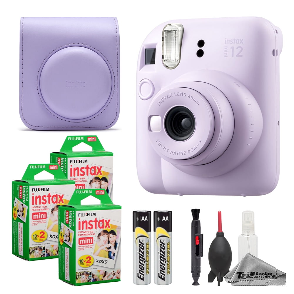 Fujifilm Instax Mini 12 Camera (Lilac Purple) + Case + Instax Mini ...