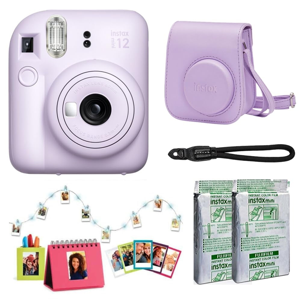 Fujifilm Instax Mini 12 Instant Camera Accessory Kit (Lilac Purple ...