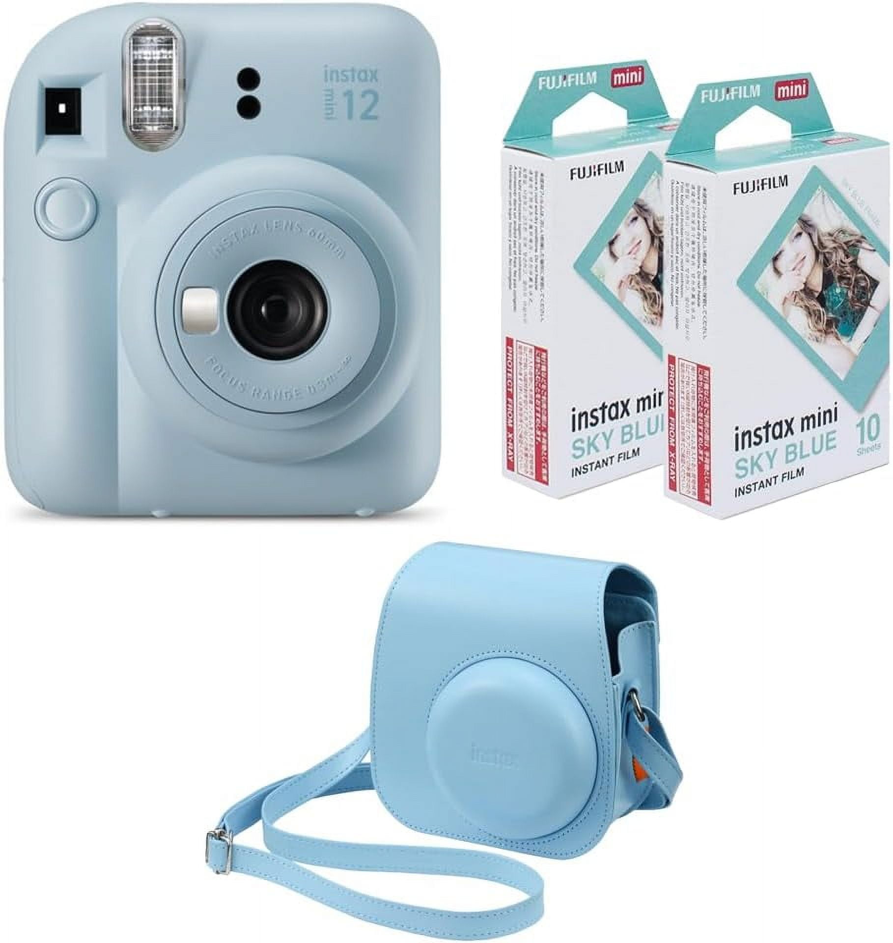 Fujifilm Instax Mini 12 Instant Camera Accessory Kit (Pastel Blue) with ...
