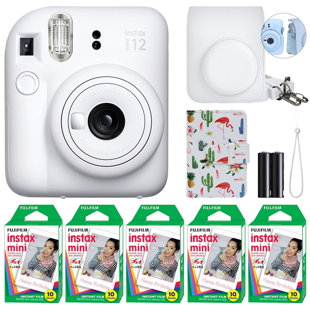 Fujifilm Instax Mini 12 Instant Camera Clay White + 50 Film Sheets ...